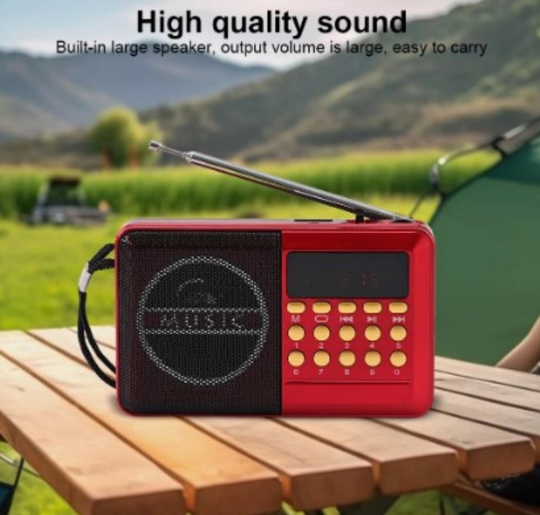 Portable Bluetooth Mini Digital Display Radio FM Radio Digital MP3 ...