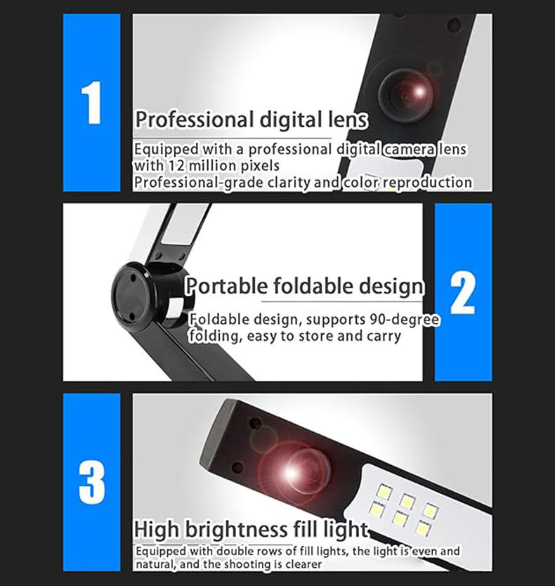 Visualizer for Teacher Scanner Document Book Camera (12MP) Portable ...