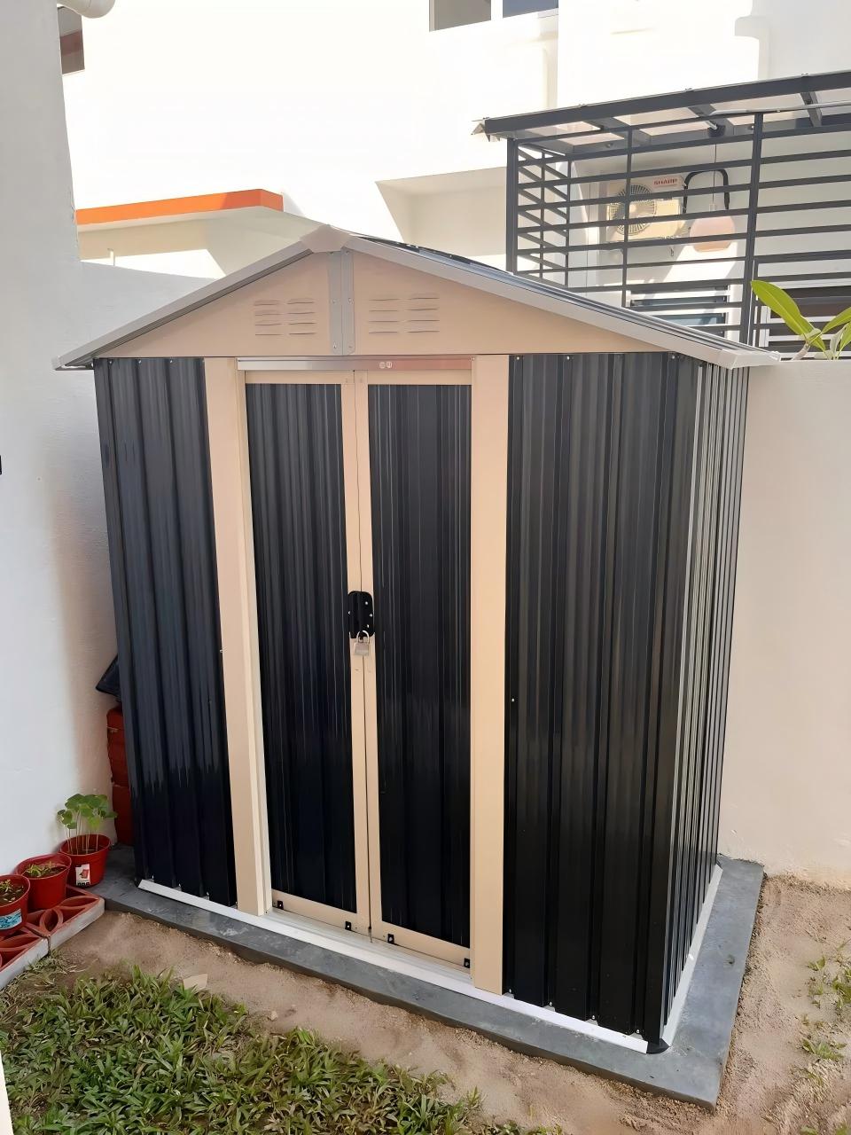 Ready Stock Outdoor Cabinet Storage Outdoor garden Storage metal shed ...