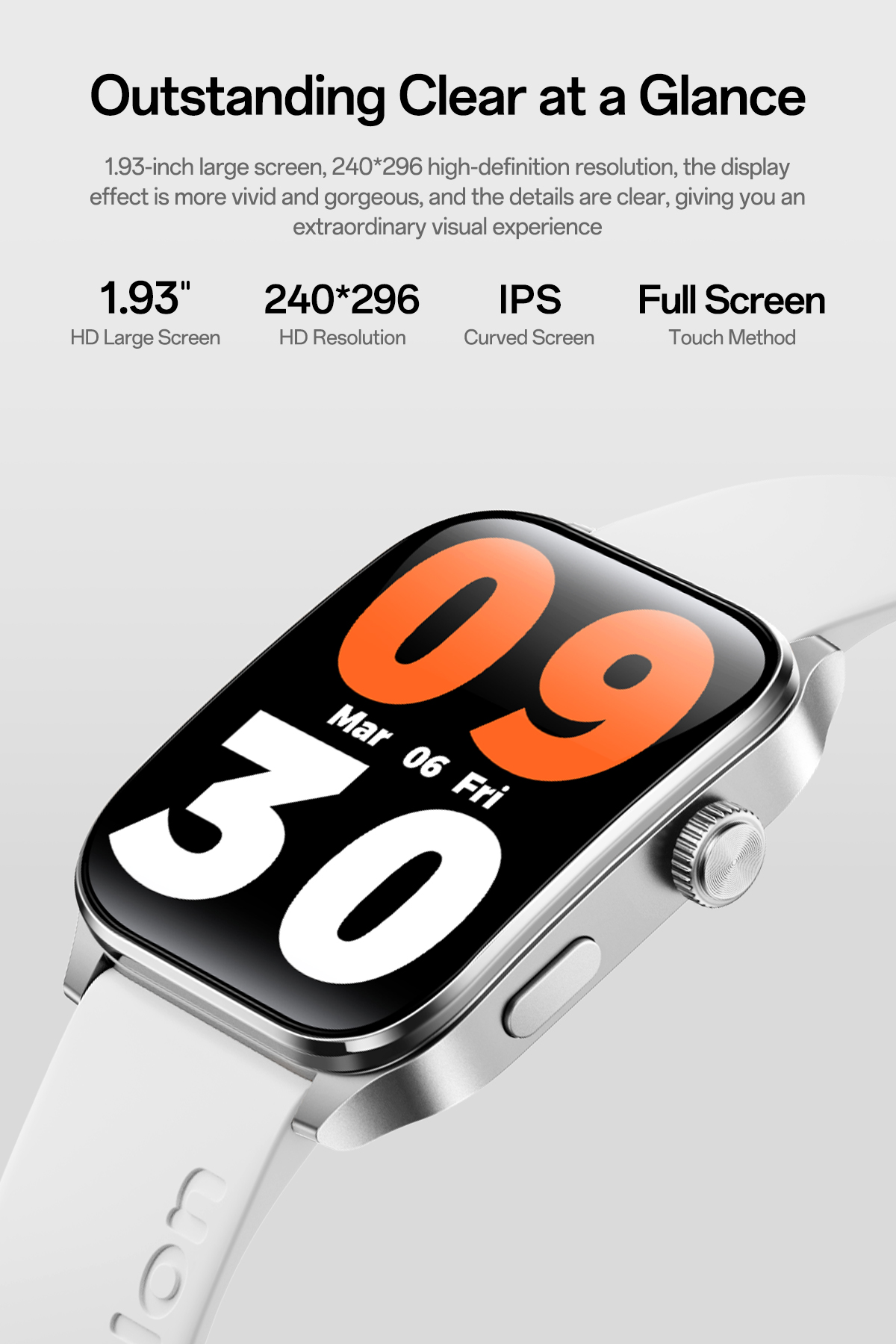Aolon Curve 3 Smart Watch IP68 Waterproof Custom Function Keys ...