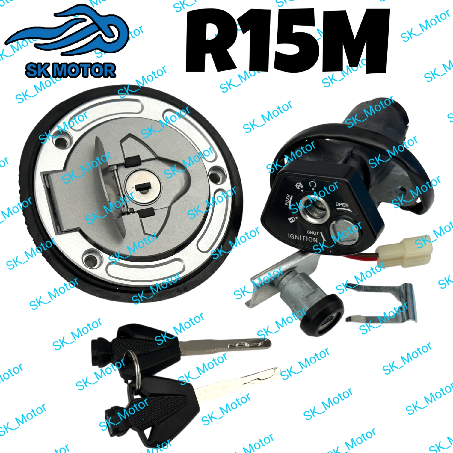 Yamaha YZF-R15M R15 M Original Main Switch Lock Kunci Seat Kusyen Suiz ...