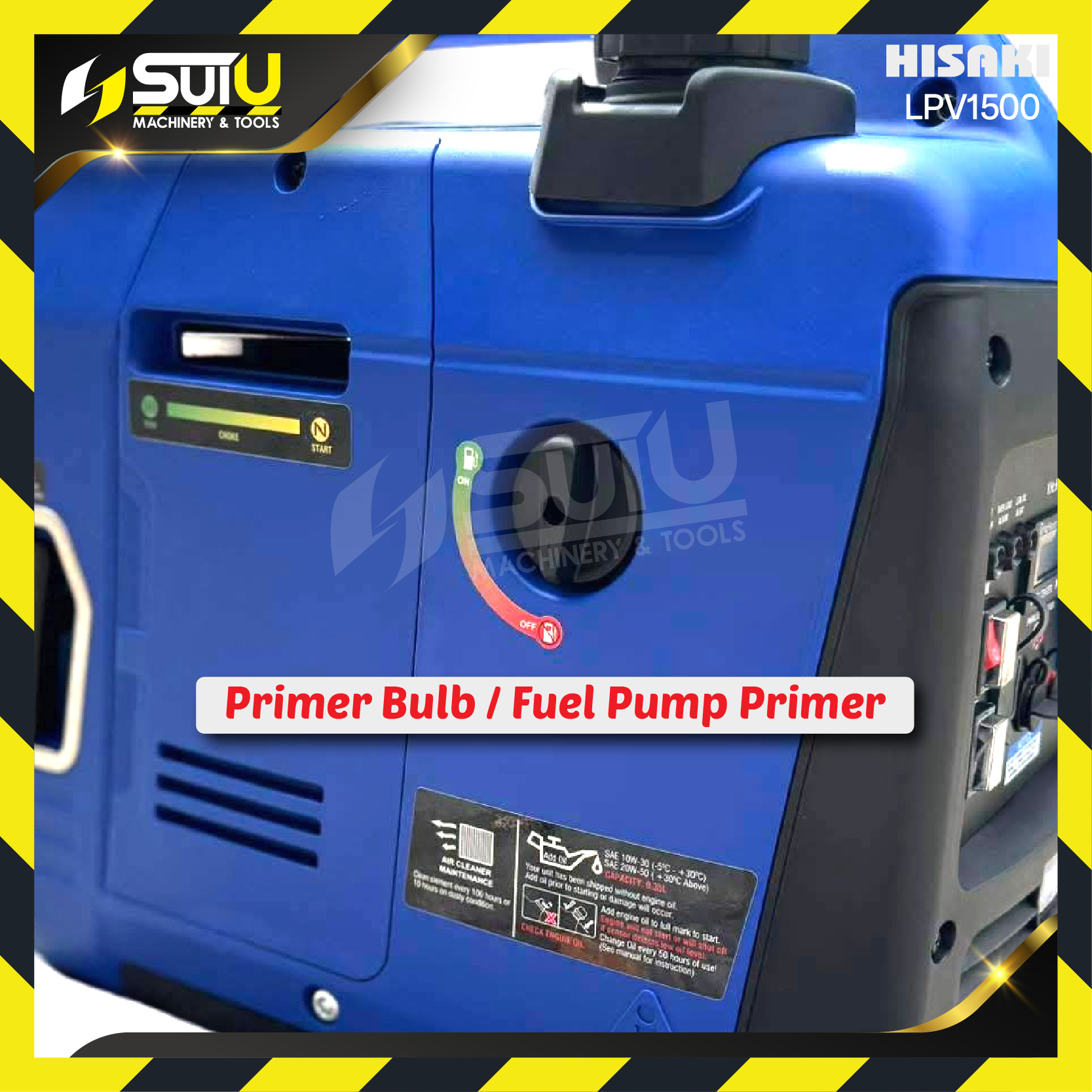 HISAKI LPV1500 60CC Silent Gasoline Inverter Generator / Penjana 1200W (Recoil Start) | Shopee ...