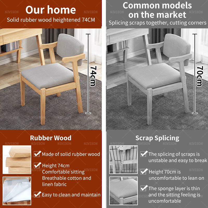 Nordic Kerusi Meja Makan Dining Chair Z-Shape Design Wooden Leg Modern ...