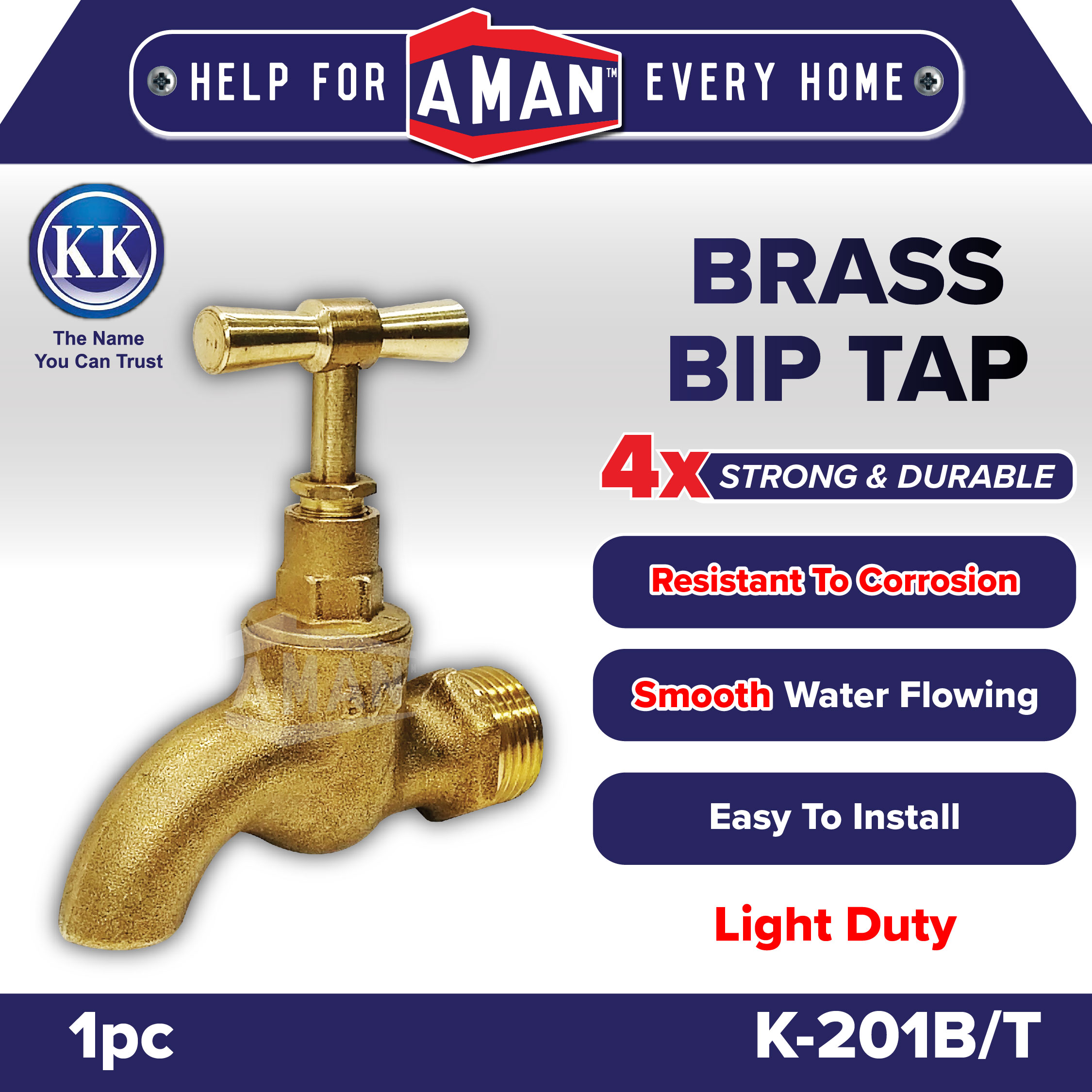KK BRAND Brass Bib Tap Brass Loose Key Tap Ceramic Valve Bib Water Tap ...