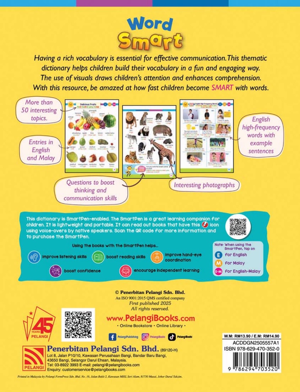 [MBO] Word Smart a Preschool Thematic Dictionary ( English - Malay ) | Shopee Malaysia