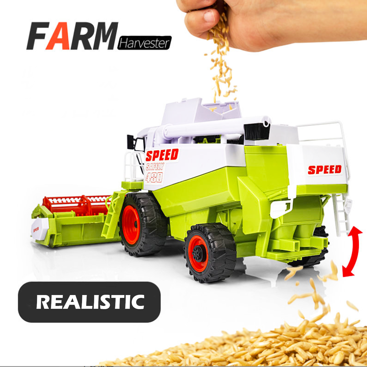🔥HOT ITEM🔥 Toy Farm Tractor Farm Car Harvester Mesin Padi Besar Mainan ...