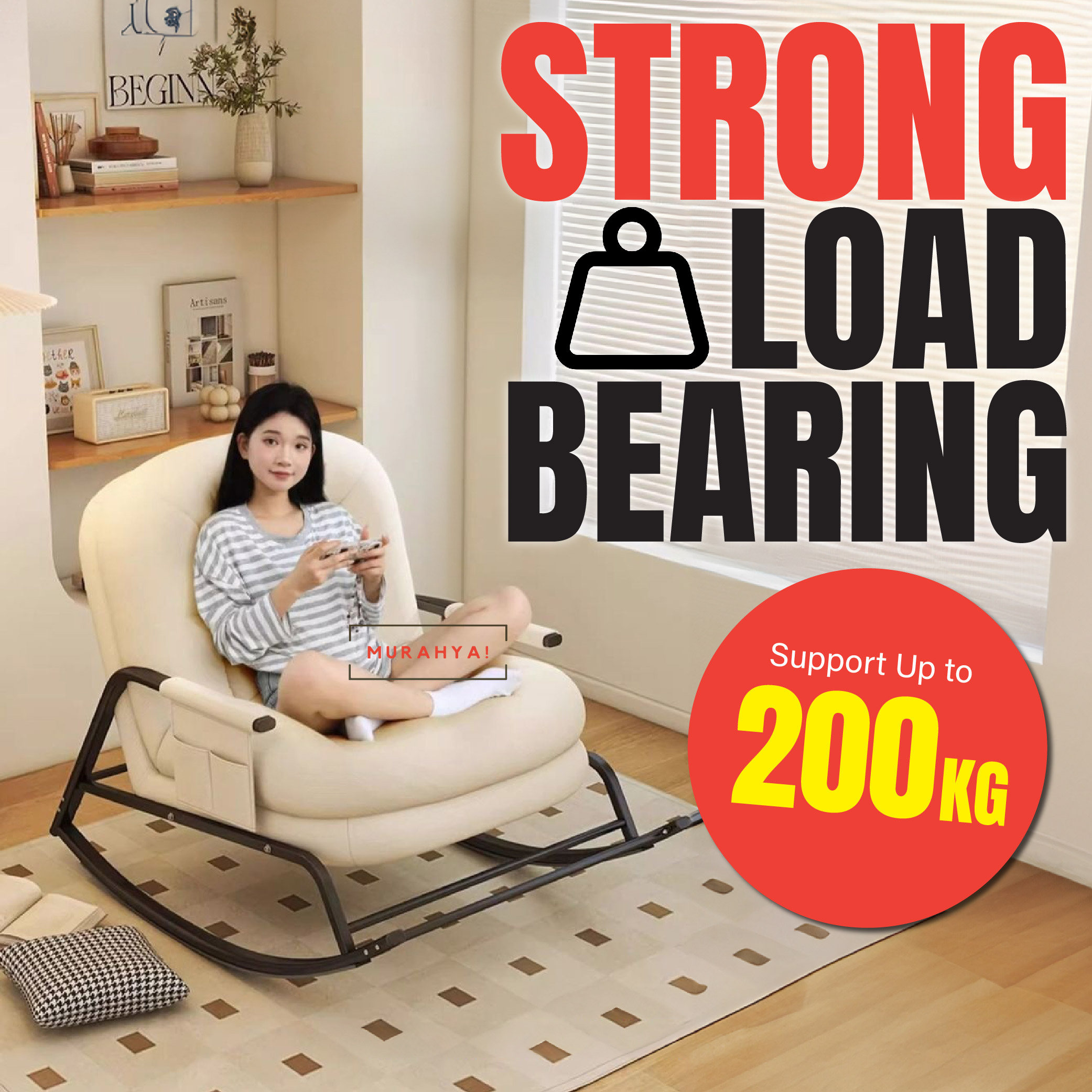 Rocking Lazy Chair Living Room Recliner Chair Adult Balcony Leisure ...