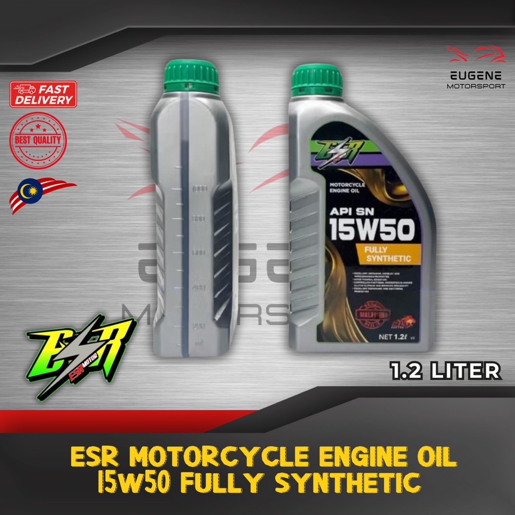 ESR ENGINE MOTOR OIL FULLY SYNTHETIC 15W50 1 LITER | Shopee Malaysia
