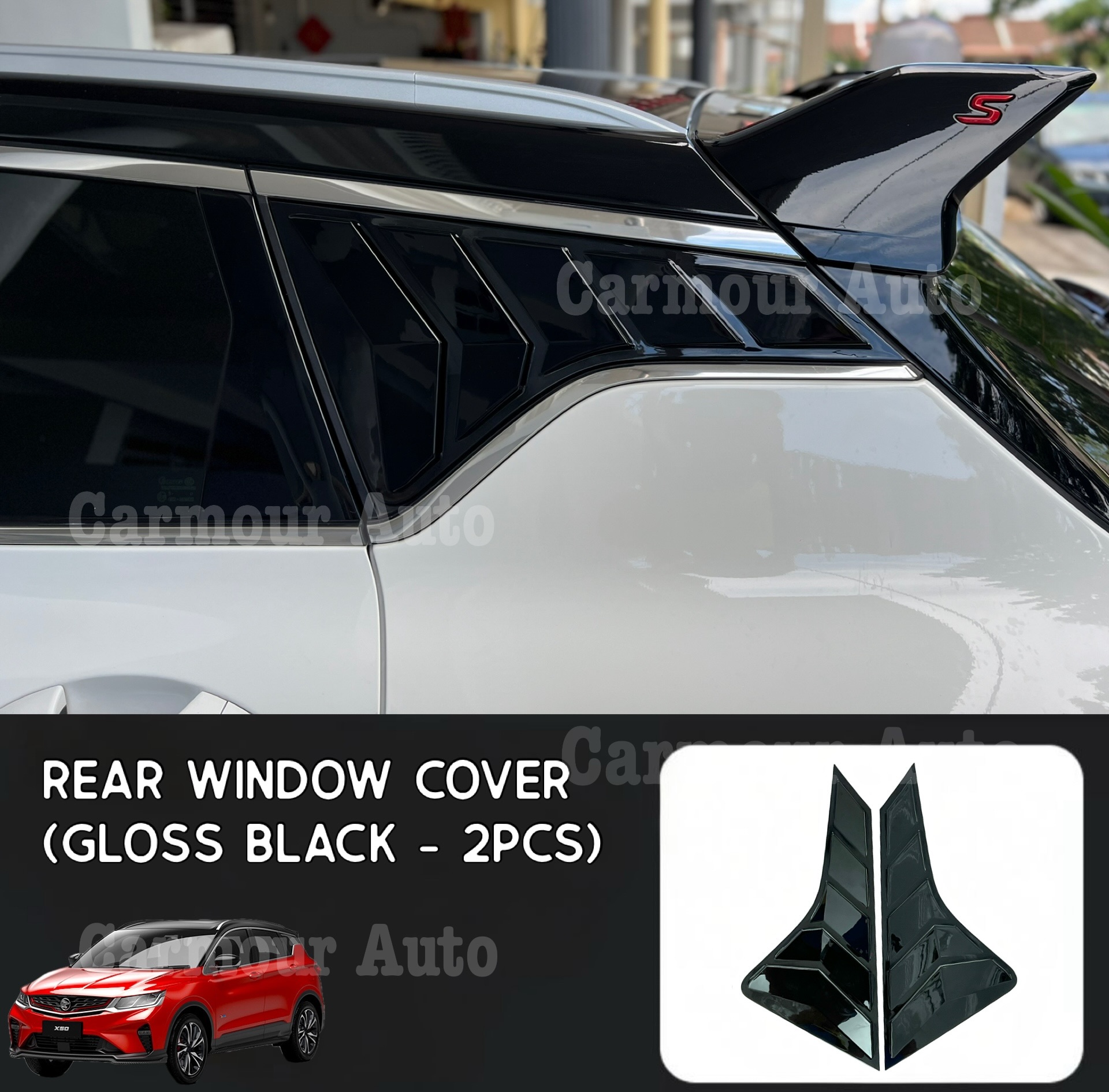 Proton X50 (2020-2025) Gloss Black Interior Exterior Cover Gloss Black ...