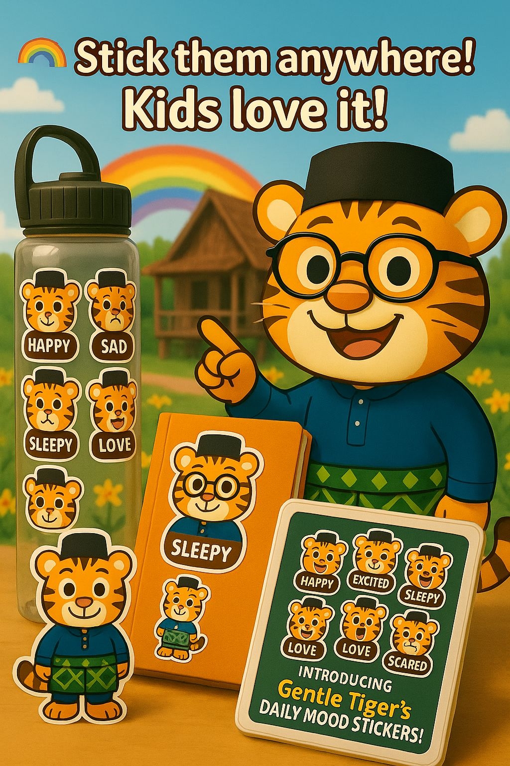 Gentle Tiger Mood Sticker Pack | Shopee Malaysia
