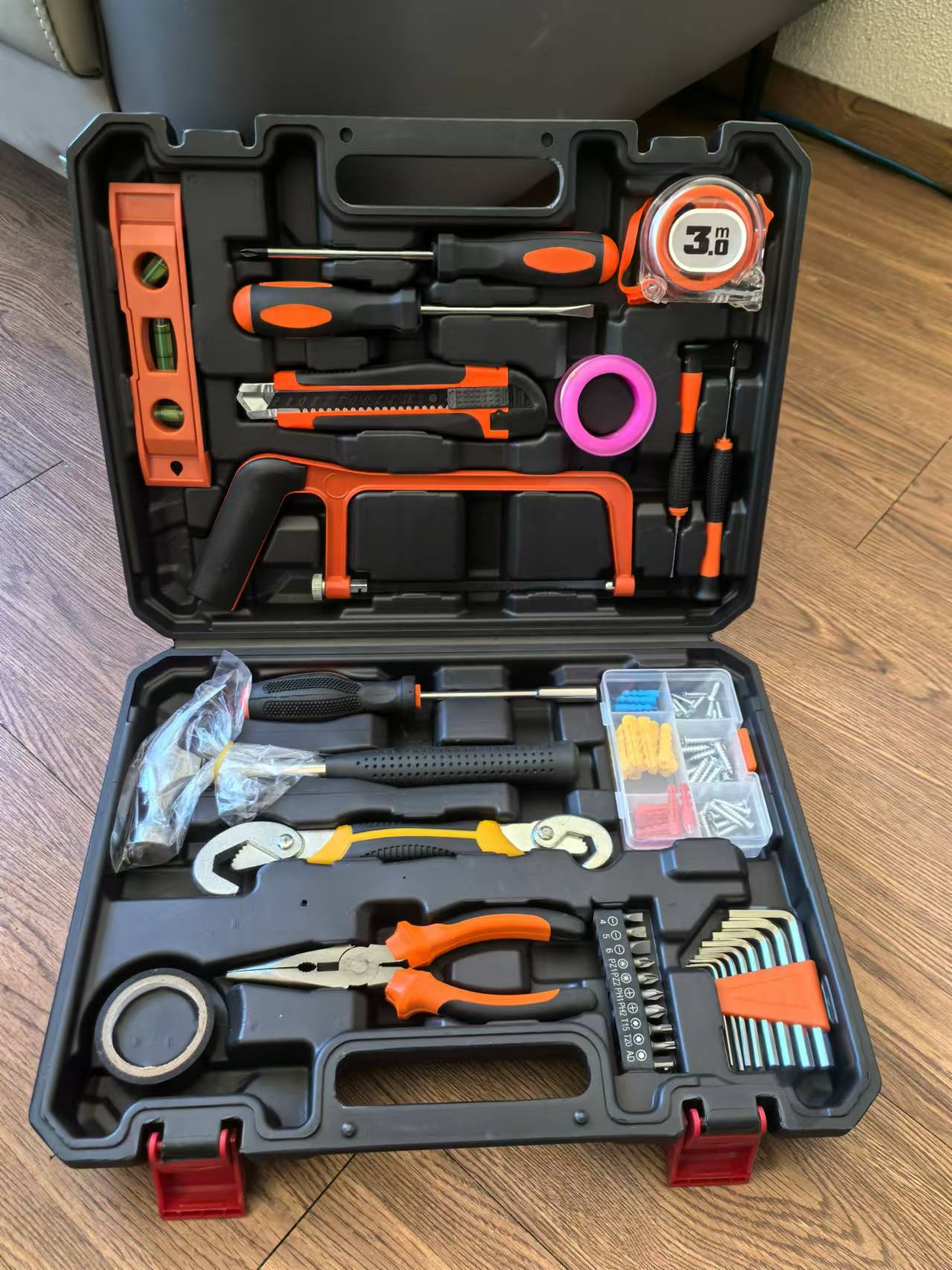 REAIM 82/62Pc Tool Box Set Socket Wrench Box Tool Set Heavy Duty Tools ...