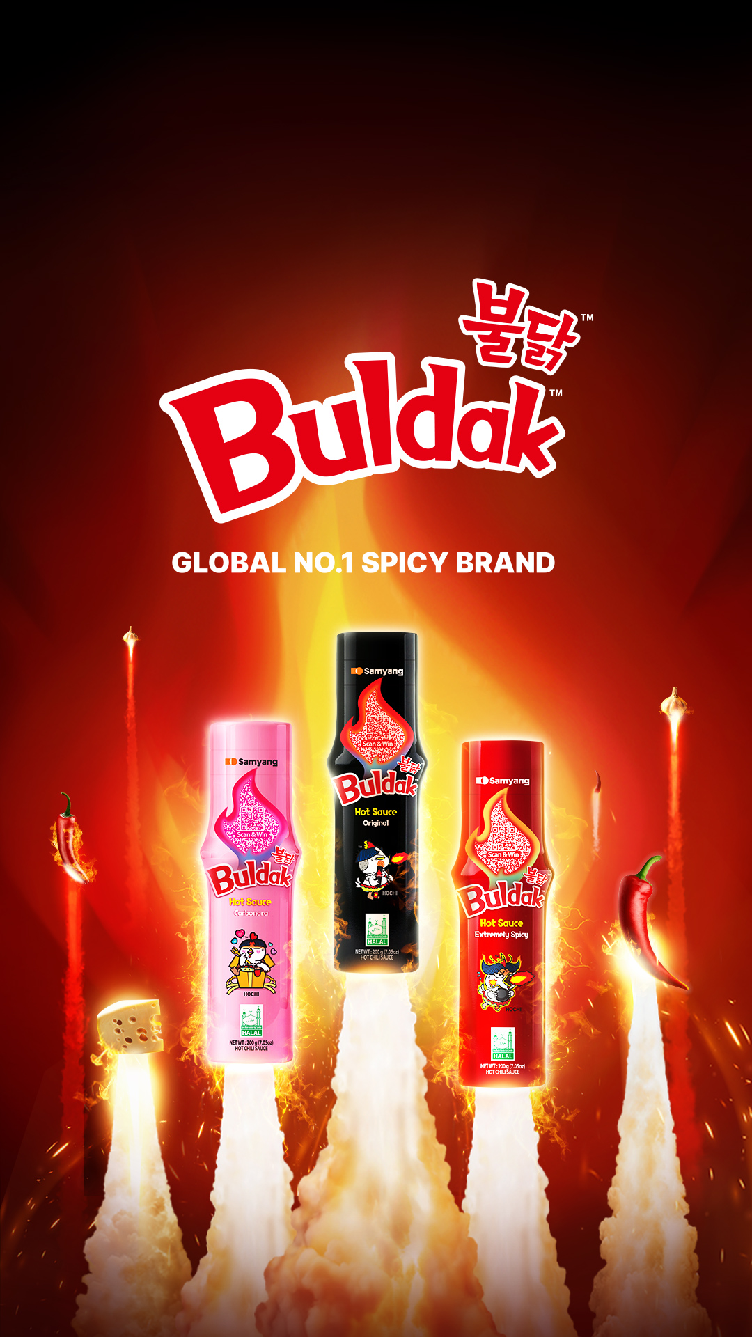 Samyang Buldak Hot Chicken Spicy Sauce - Carbonara (200g/Bottle ...
