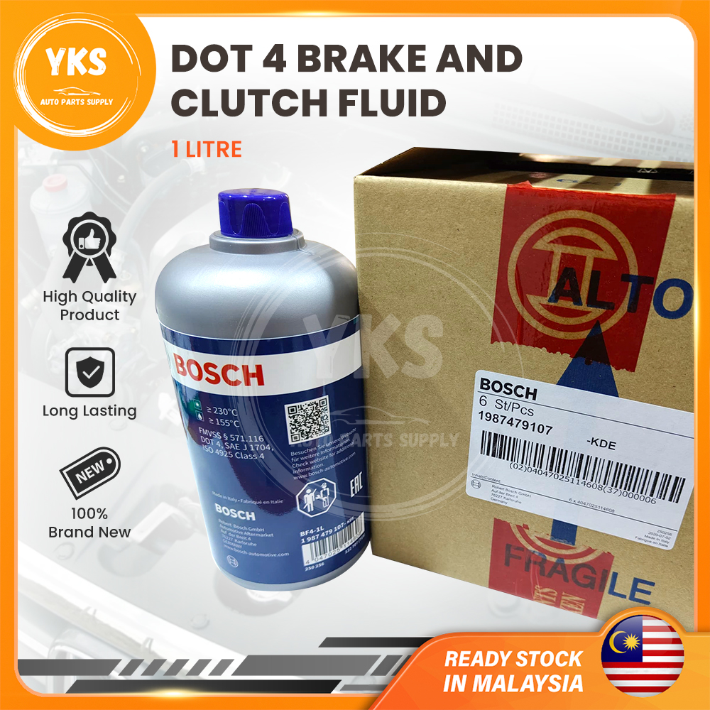 🔥100% ORIGINAL BOSCH🔥BOSCH (DOT 4) BRAKE FLUID (1 LITERS / 1000ML ...