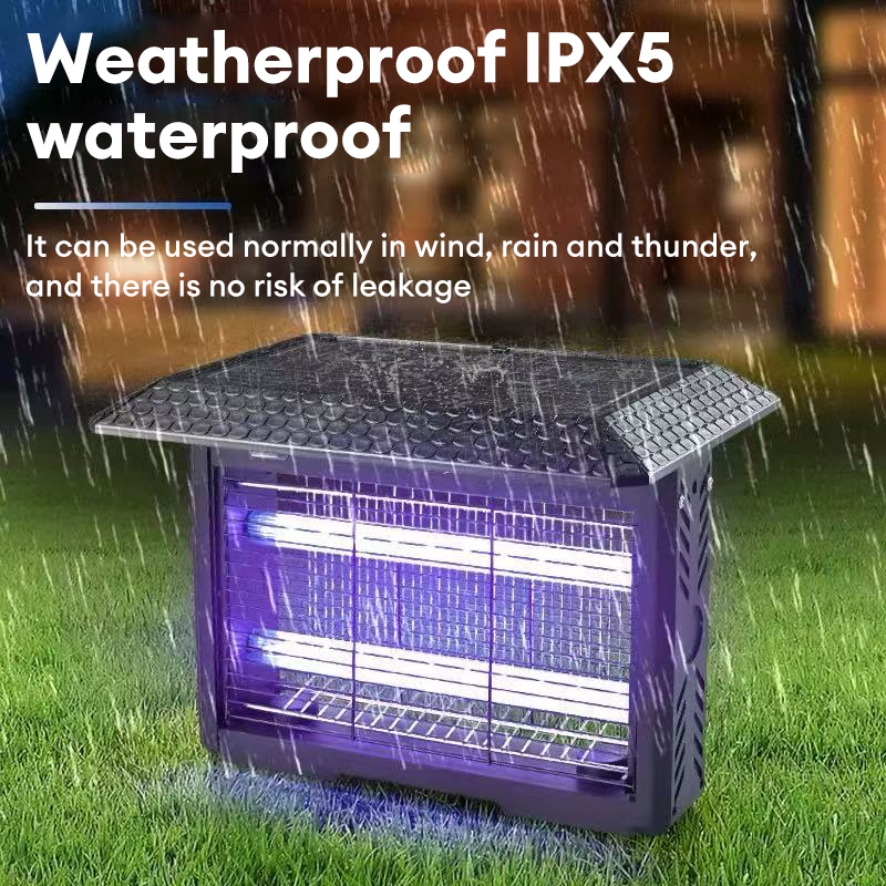 Solar Mosquito Killer Pest Control Electric Zapper LED Ultraviolet Lamp ...
