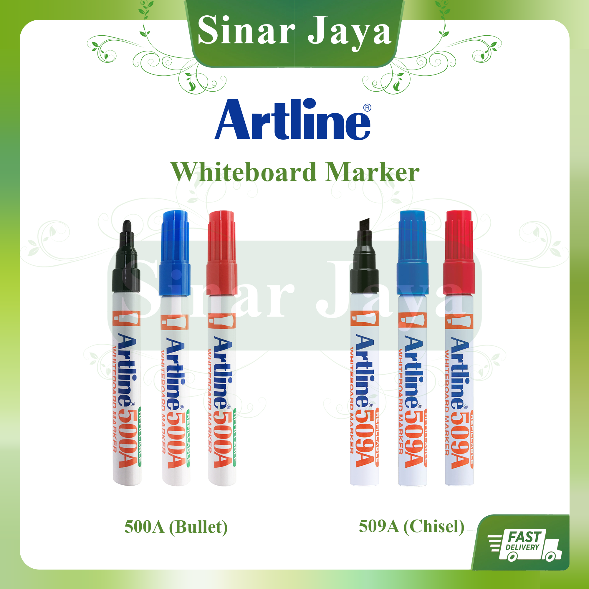[SJ] Artline Pen Marker Papan Putih Pen Marker Whiteboard / Whiteboard Marker Pen 500A 509A ...