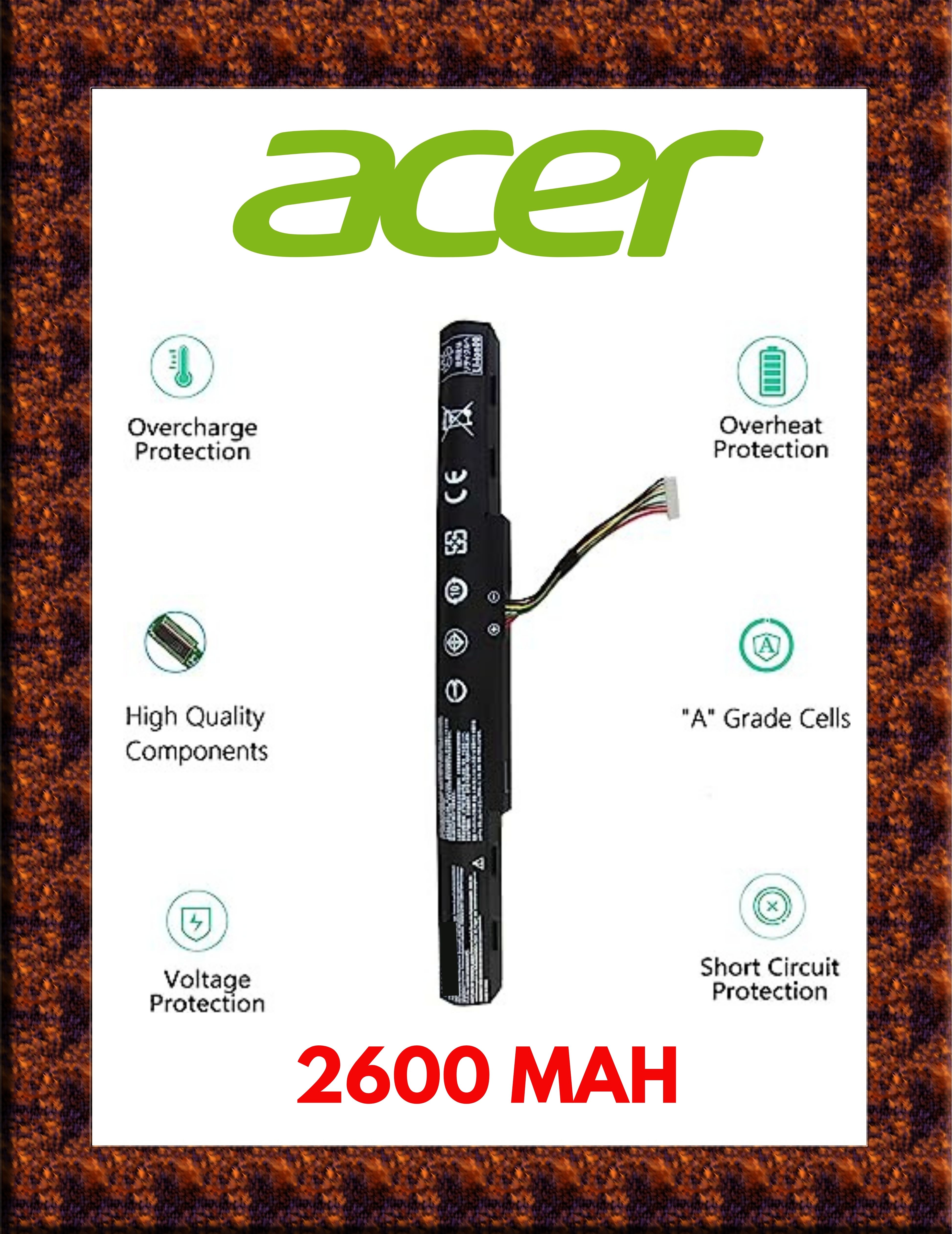 ACER E5-475 E5-575 E5-576 ES1-432 P249 P259 AS16A5K COMPATIBLE BATTERY ...