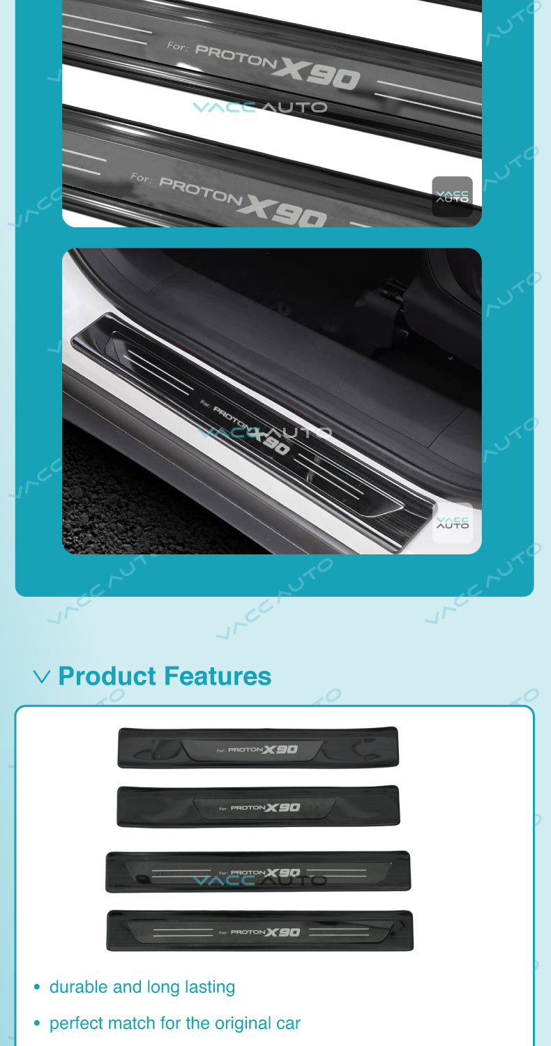Proton X90 2023-2026 Outer Door Step Titanium Black Scuff Plate Sill ...