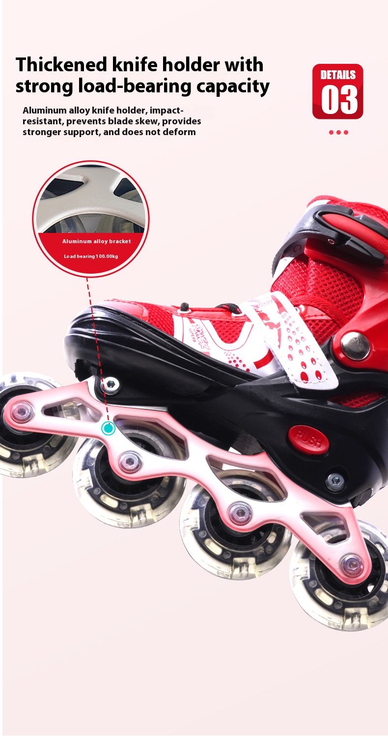 Roller Skates Kasut Roda Boleh Laras Beginner Single Row Inline Skates ...