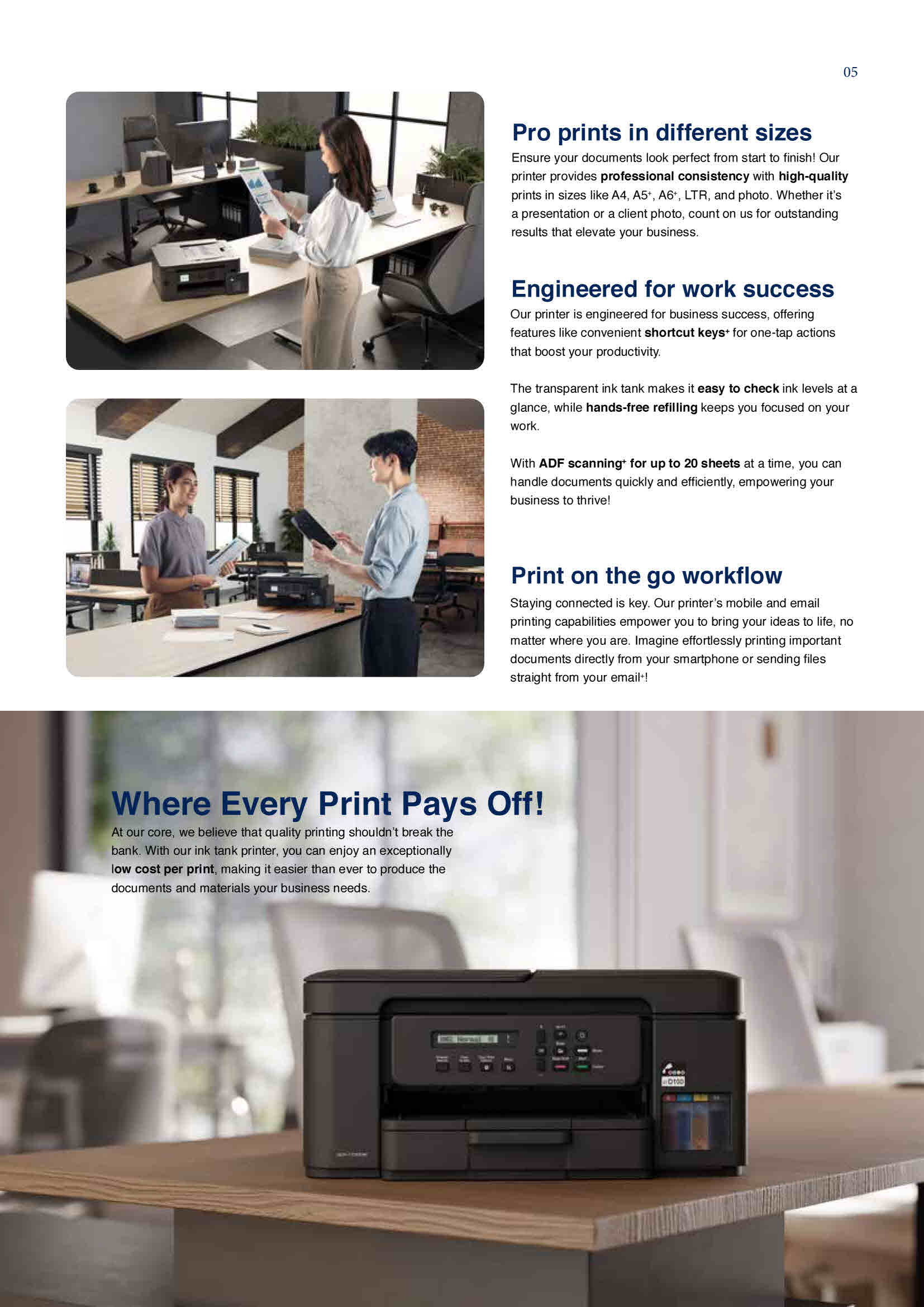 Brother DCP-T530DW / DCP-T730DW Colour Ink Tank A4 3 in1 Multifunction ...