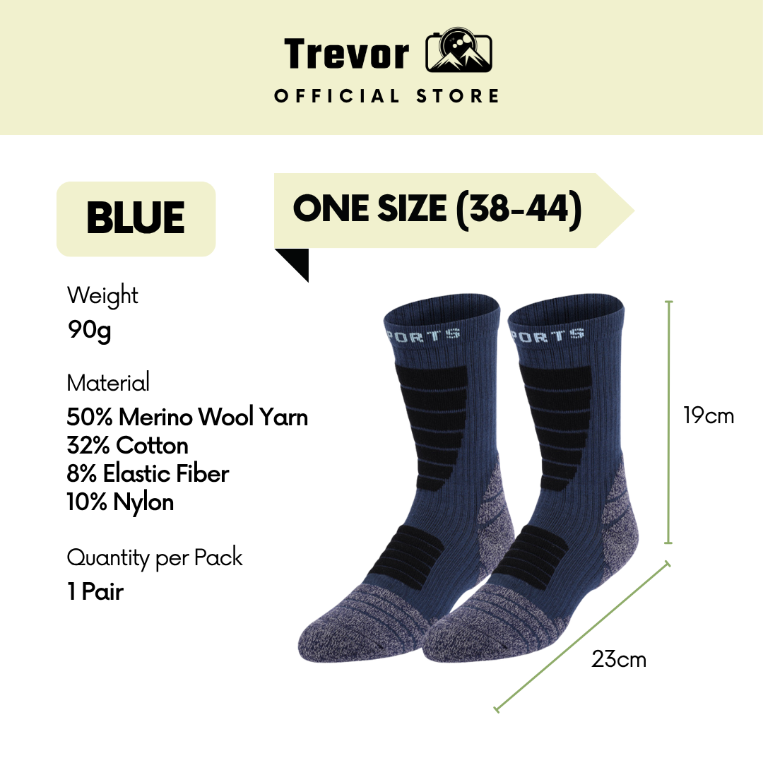 TREVOR Crew Lightweight Hiking Socks [1 Pair] – Basketball Football ...