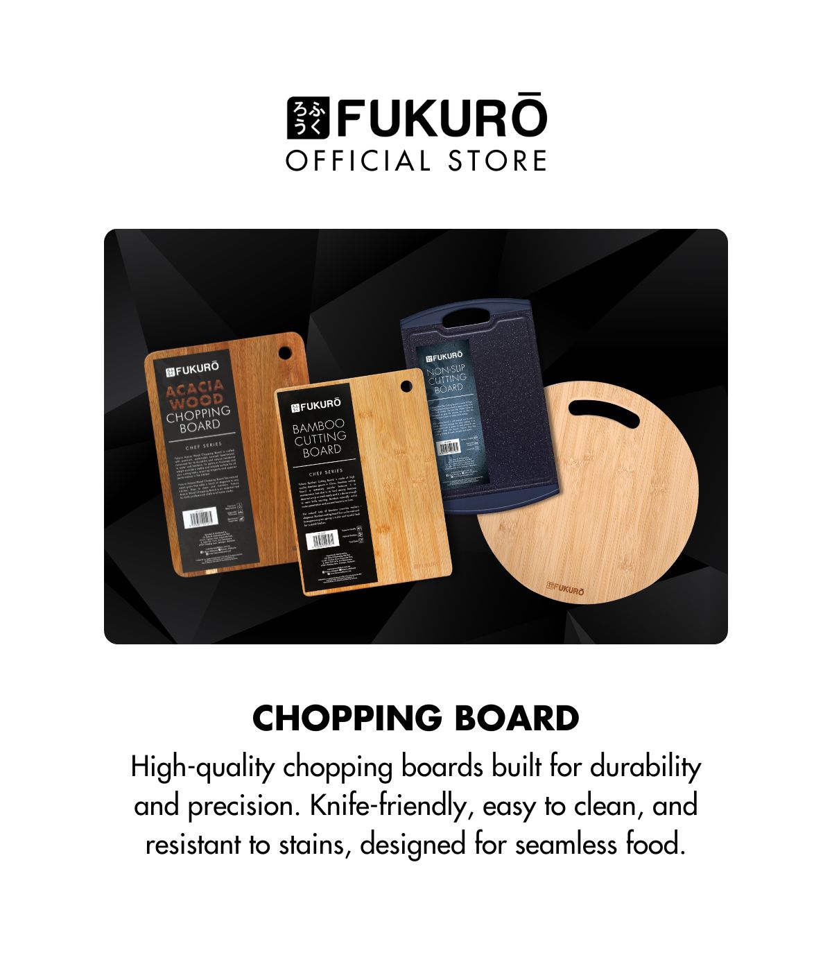 Fukuro Chef Series Non-Slip Cutting Board - Size L (35.8 x 21.8 x 1cm ...