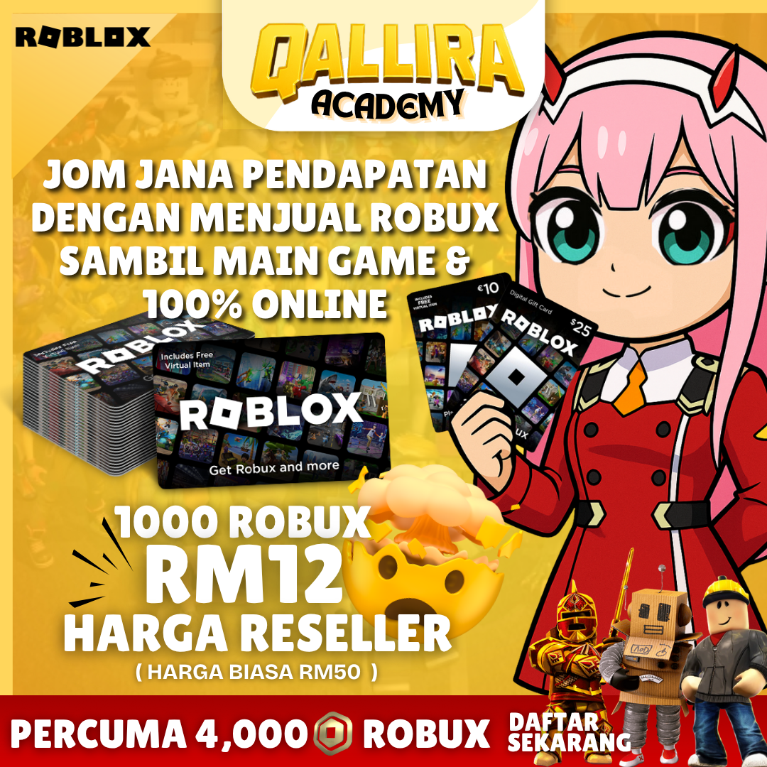 ⚡ RM12 / 1K ROBUX ROBLOX GIFT CARD AFFLIATE RESELLER PACKAGE. PC GAMES ...