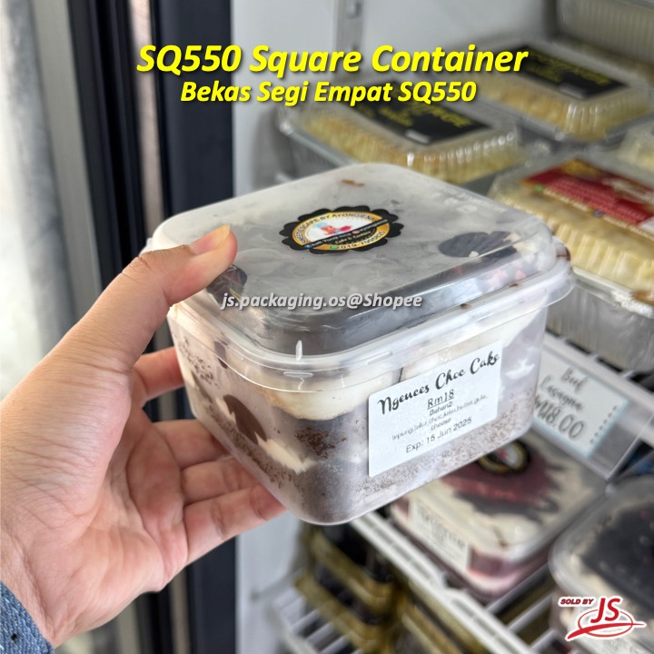 SQ 550 Bekas Segi Empat Kek Coklat Square Disposable Plastic Food ...