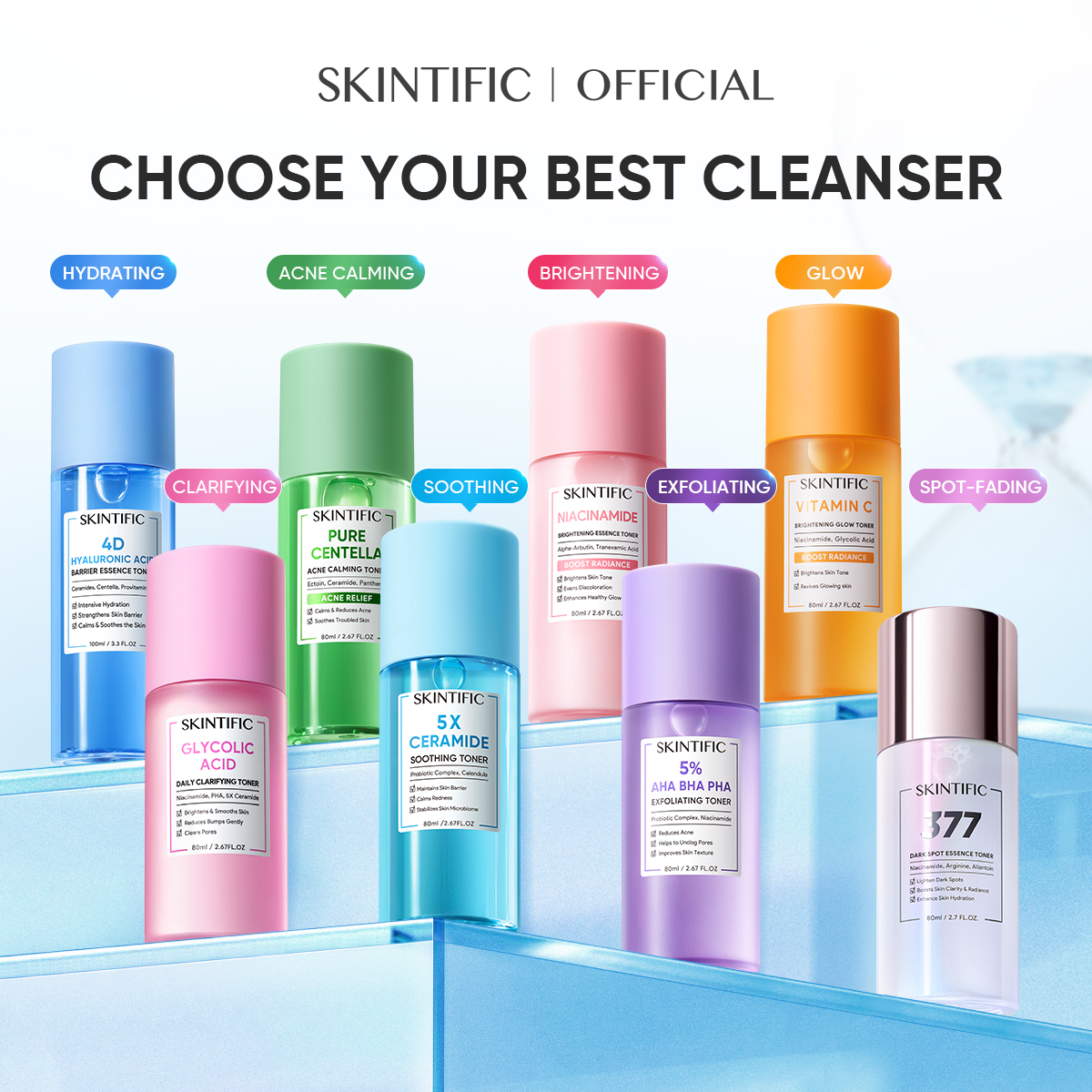 SKINTIFIC 5X Ceramide Soothing Skin Barrier Repair Glycolic Acid Daily ...