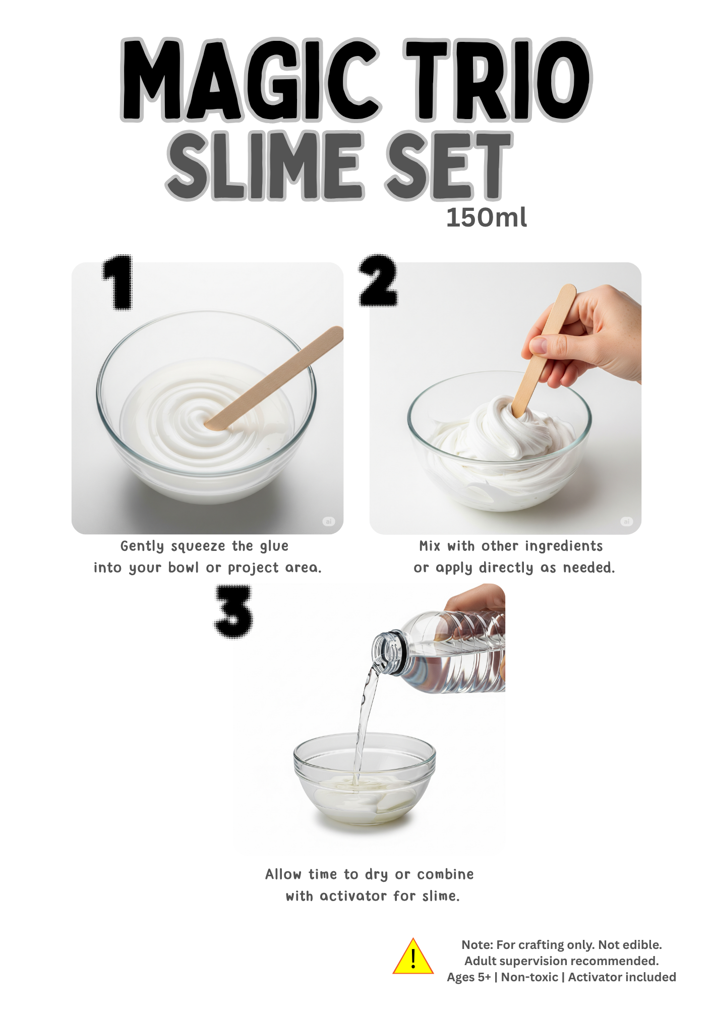 Magic Trio Slime Set – All-in-One Slime Starter Fun! 150ml | Shopee ...
