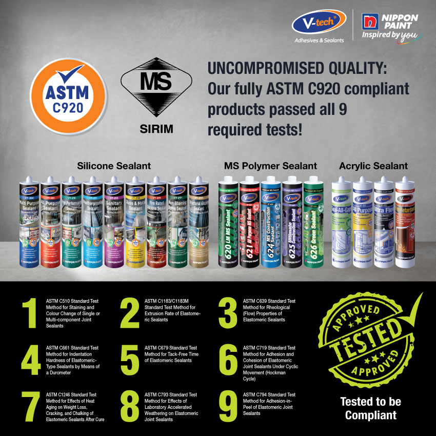 V-tech VT-210 High Performance Sealant (100% Neutral Silicone Sealant ...