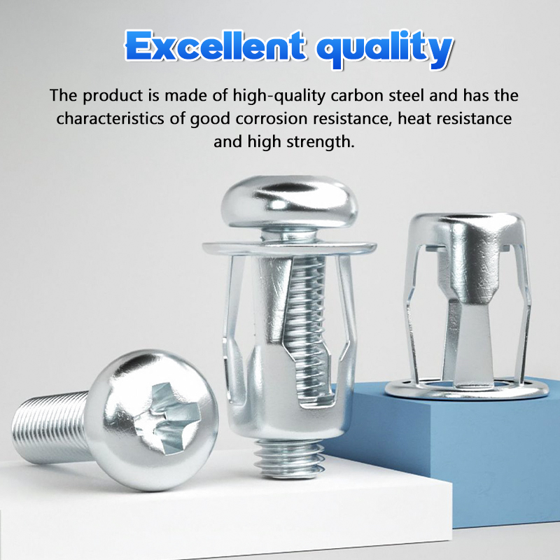 10Pcs M4/M5/M6/M8 Jack Nuts Metal Screw Petal Nuts Rivet Nut Wall Plug ...