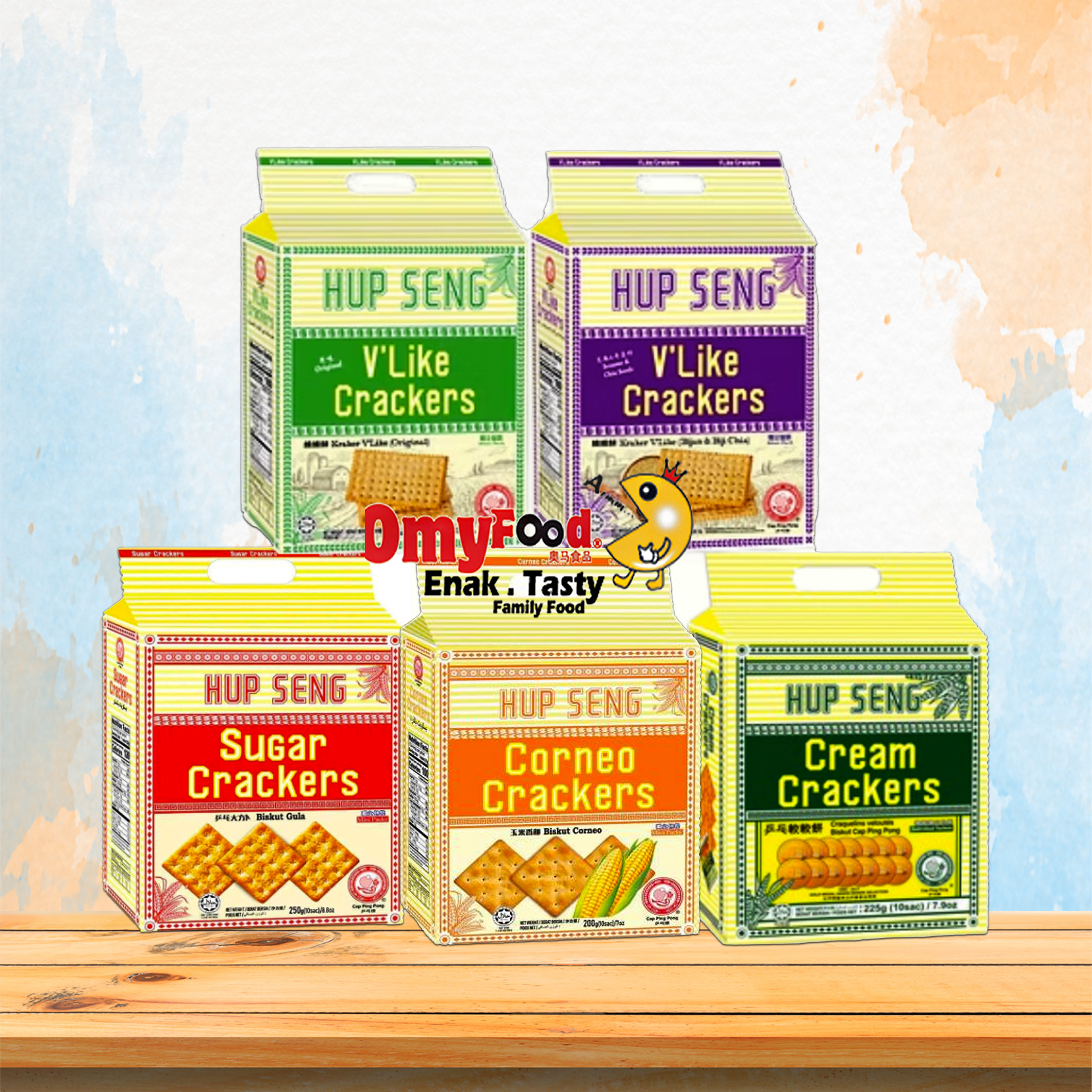 10 Individual Sachet Hup Seng Crackers [Sugar / Cream / Corneo] V'Like ...