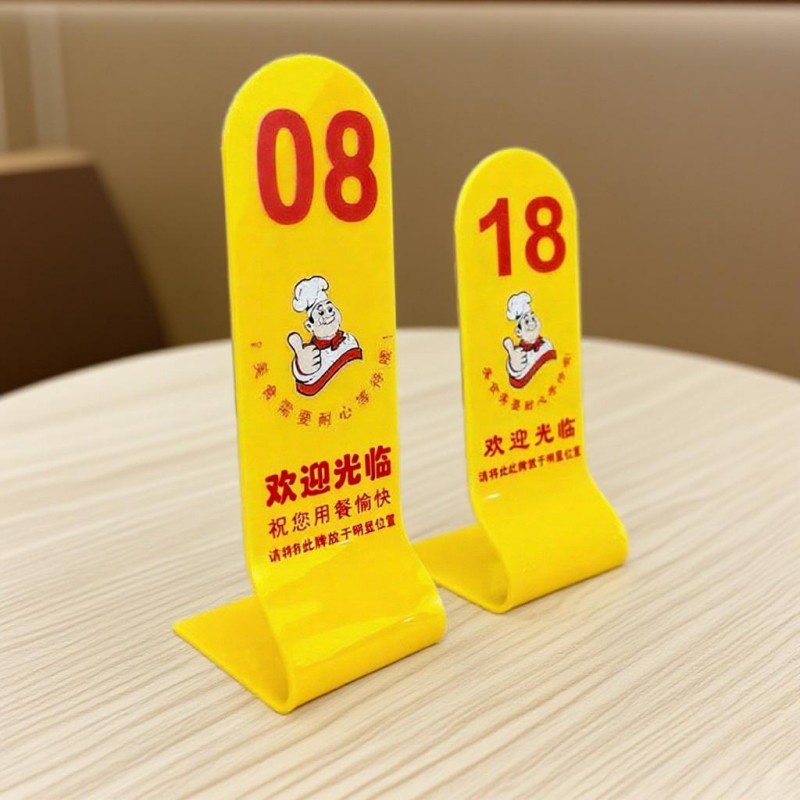 5Pcs Stand Dining Call Restaurant Table Card Acrylic Standing Desk ...