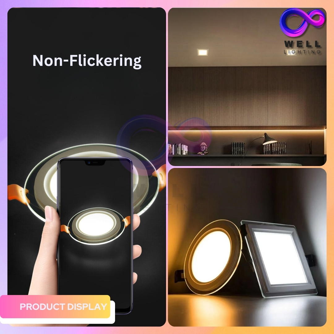 Lampu Siling Kaca Rumah Glass LED Recessed Downlight 3 Color 12W 18W ...