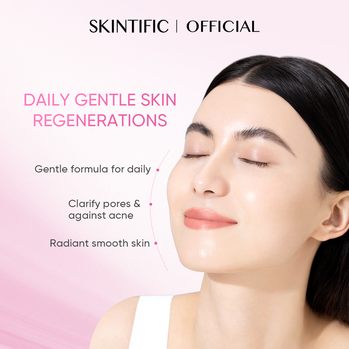 SKINTIFIC Glycolic Acid Daily Clarifying Toner Brighten and Smoothen ...