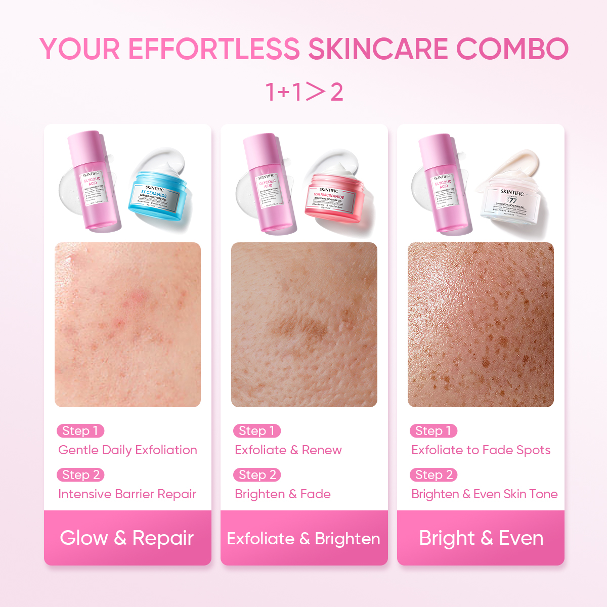 SKINTIFIC Glycolic Acid Daily Clarifying Toner Brighten and Smoothen ...