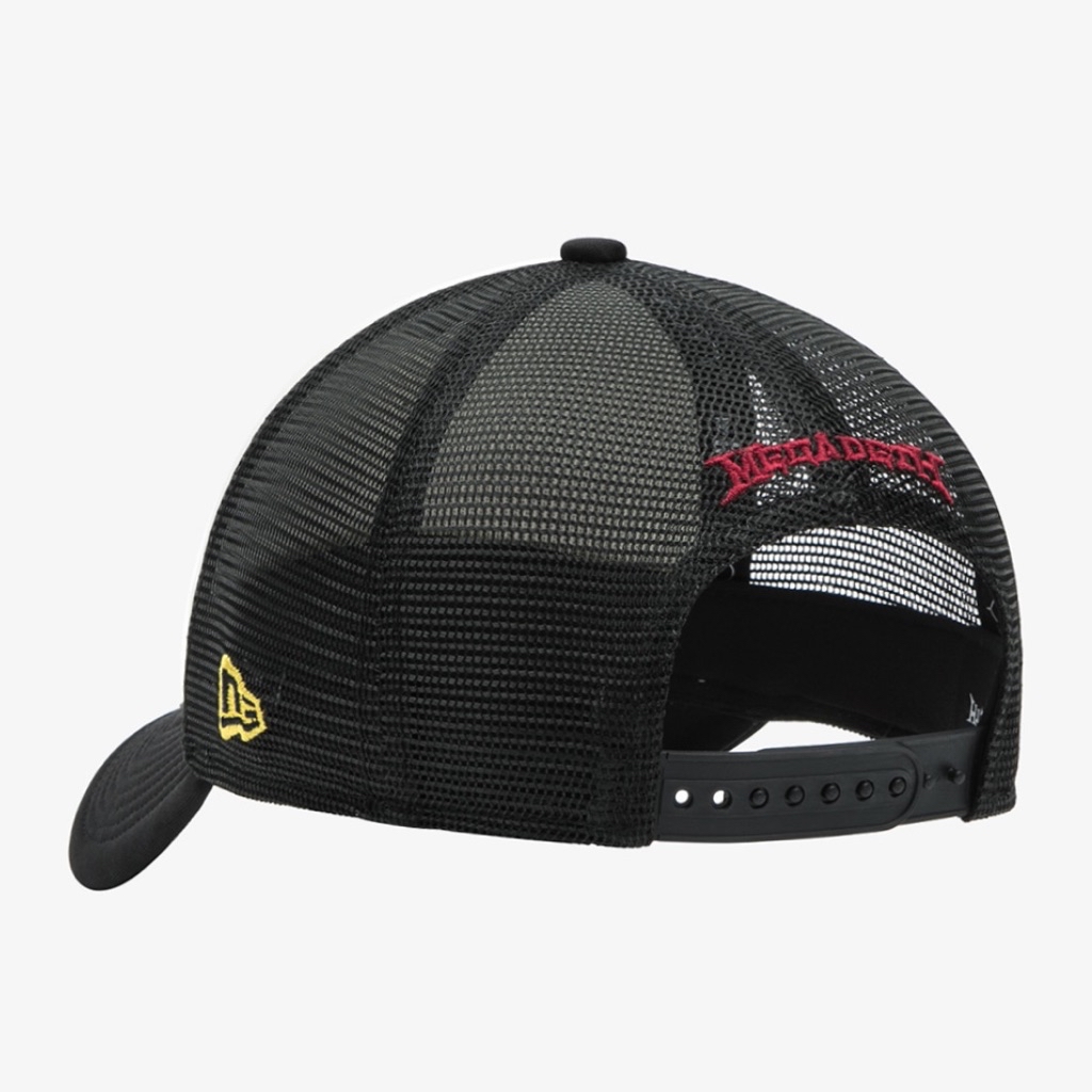 NEW ERA 9FORTY A-FRAME MEGADETH TRUCKER FOAM HAT BLACK WHITE SNAPBACK ...