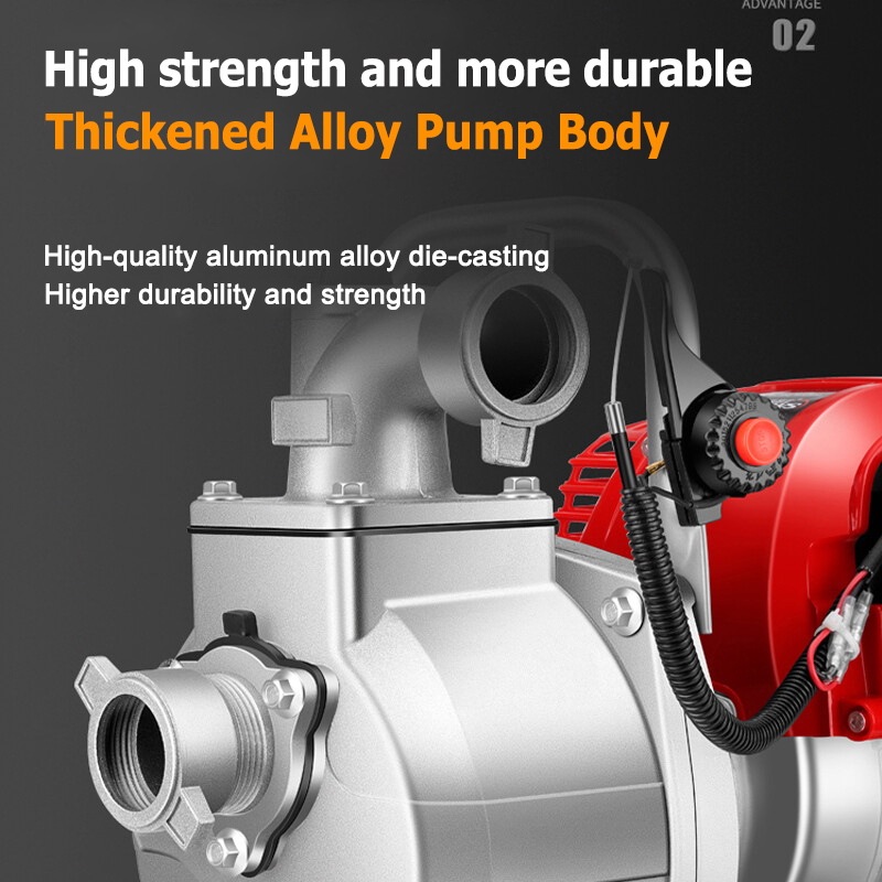 Pam Air 2-Stroke Petrol Engine Self Priming Water Pump 7HP Gasoline ...