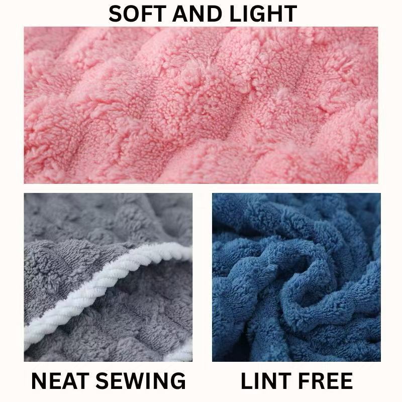 Tuala Cotton Fiber Coral Fleece Towel - Soft, Absorbent Bath Towel for ...