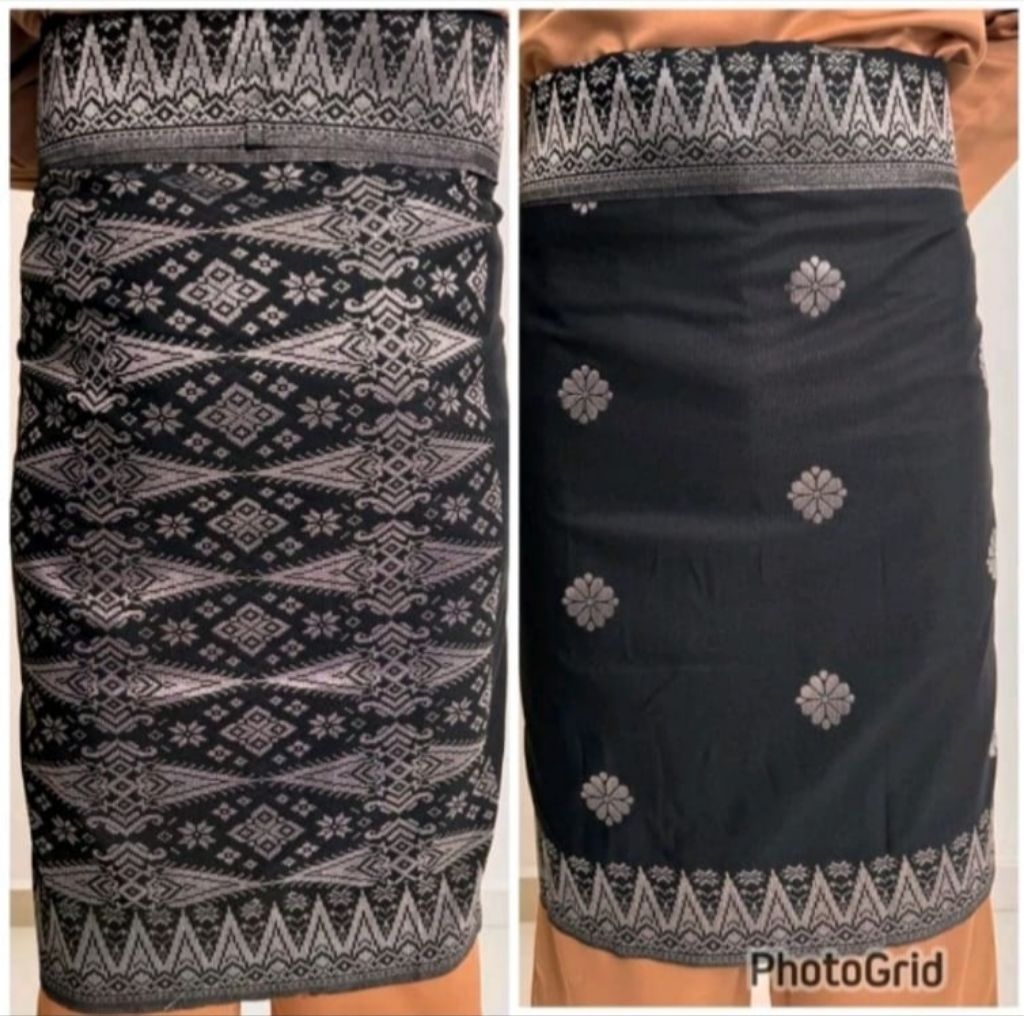 SAMPIN BUNGAH TABUR BLACK SILVER & BLACK GOLD FULL BORDER 2.25meter ...