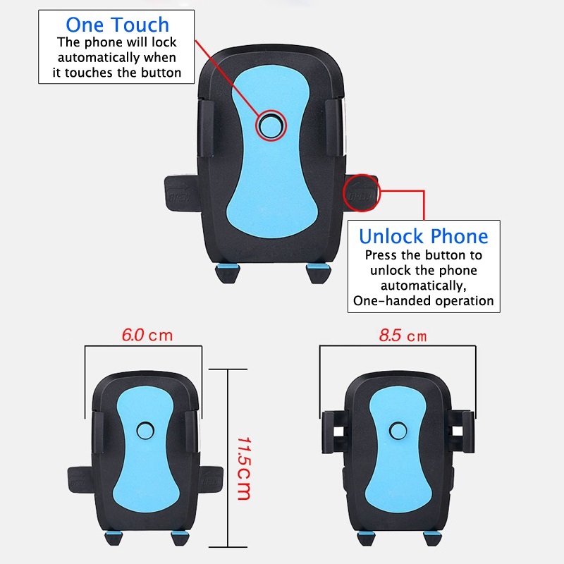 Universal 360° Long Neck Car Phone Holder – Adjustable Mobile Phone ...