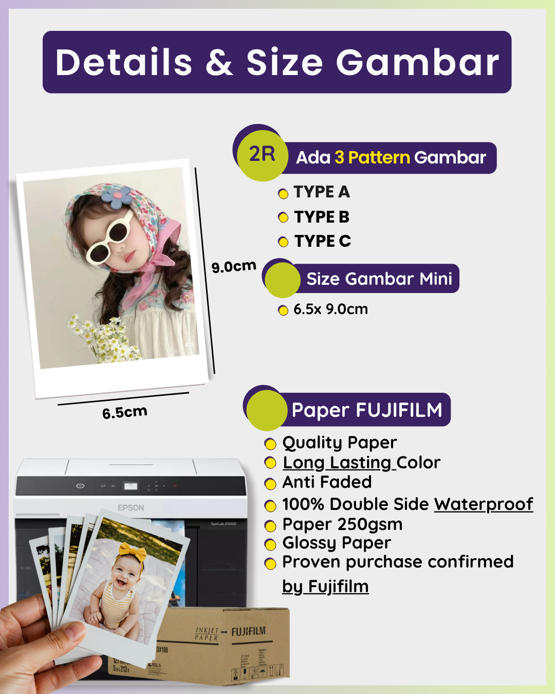 Print Gambar 2R | Paper Glossy Double Waterproof | Cuci Gambar 2r 3R 4R ...