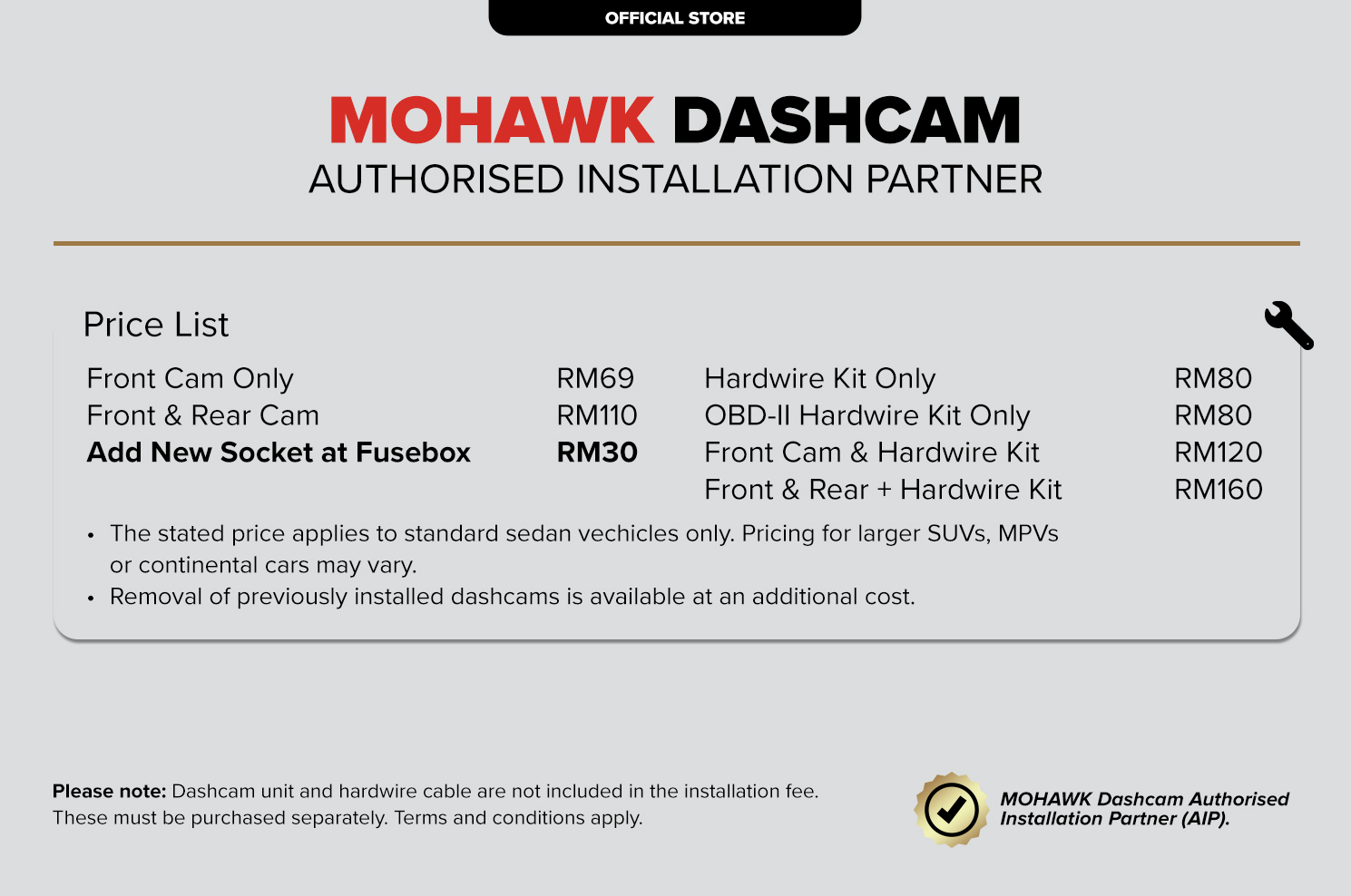 Mohawk Dashcam A500s Dual Channel Car Recorder DVR Dash Cam 4K Ultra HD ...