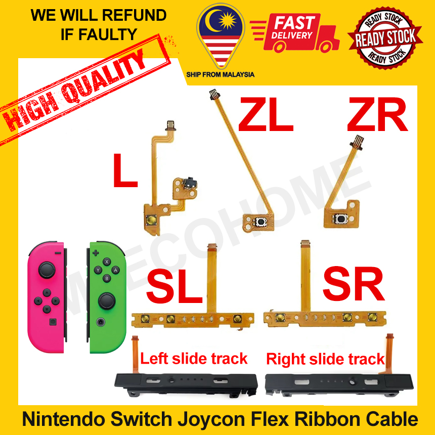 Nintendo Switch JoyCon Controller ZR ZL SL SR L Flex Ribbon Cable Power ...