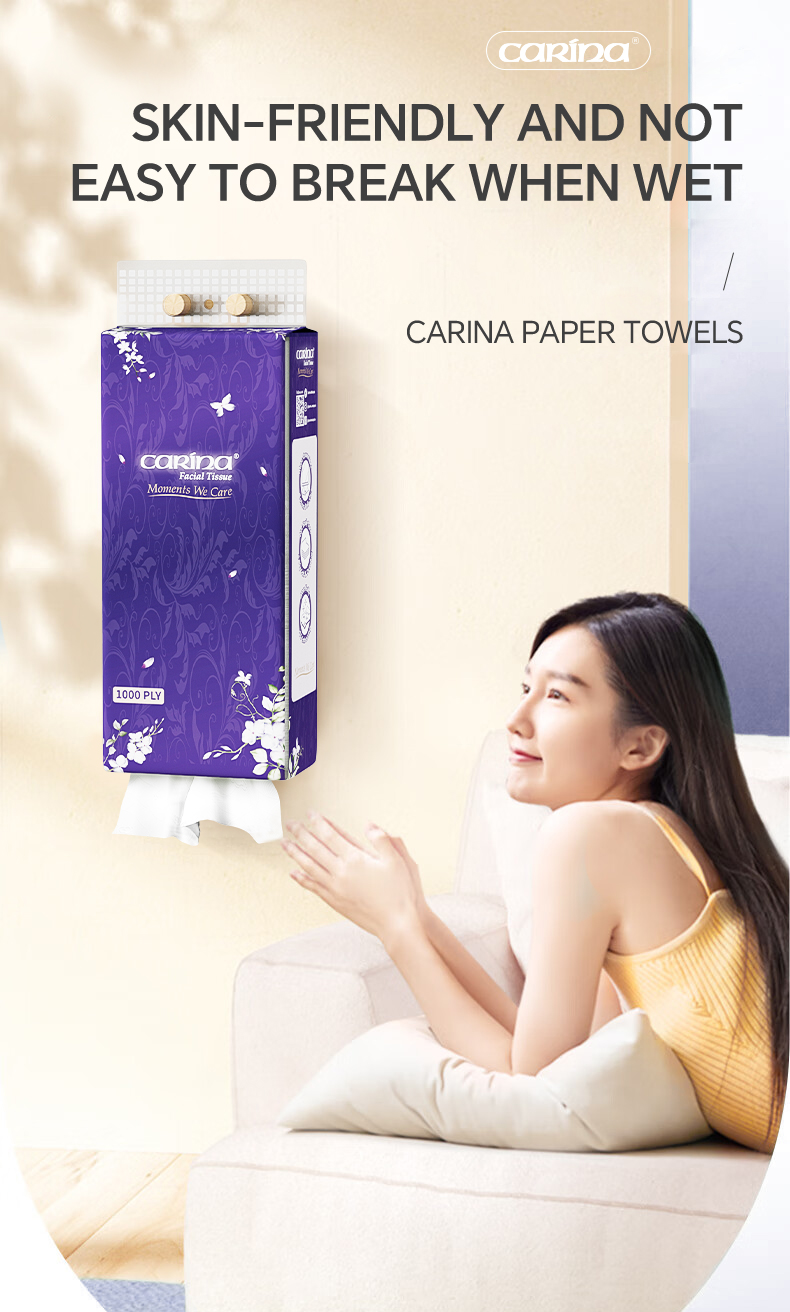 [5 Packs] Carina Wall Hanging Tissue 4-Ply 1000 sheets soft deluxe ...