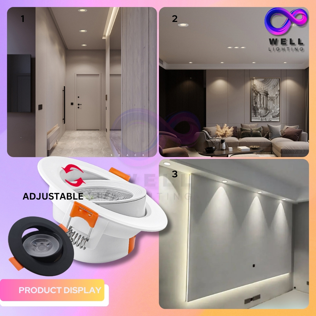 LED Eyeball 3W 7W LED Recessed Spotlight Eye ball COB Round LED ...