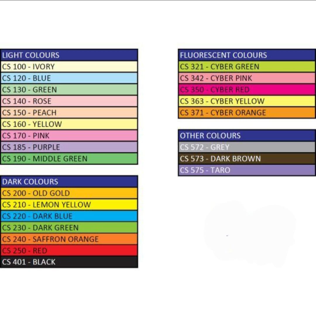 A4 80gsm Color Paper | Light Color | Cyber Color Paper | Fluorecent ...