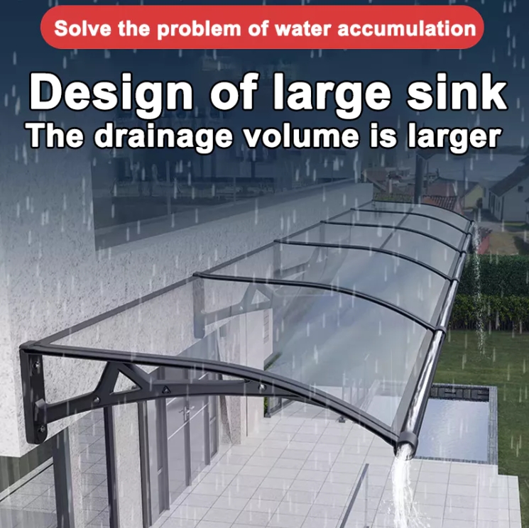 🔥Aluminium Awning Rumah RoofOutdoor Awning Canopy eaves windows silent ...