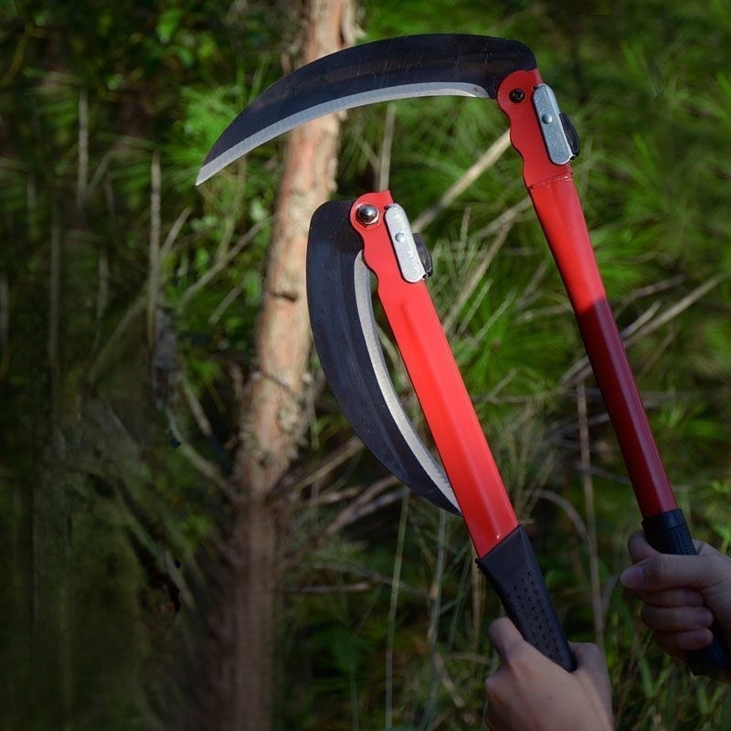 Outdoor garden manganese steel folding sickle mowing knife rice cutting ...