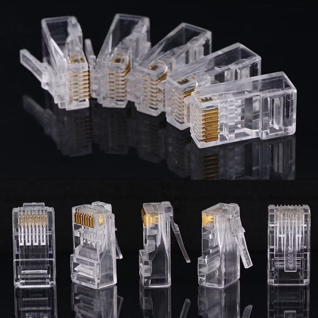 Commscope AmpNetconnect RJ45 Network Plug UTP Lan Cat6 Modular Plug Crystal Head -1Box (100Pcs ...